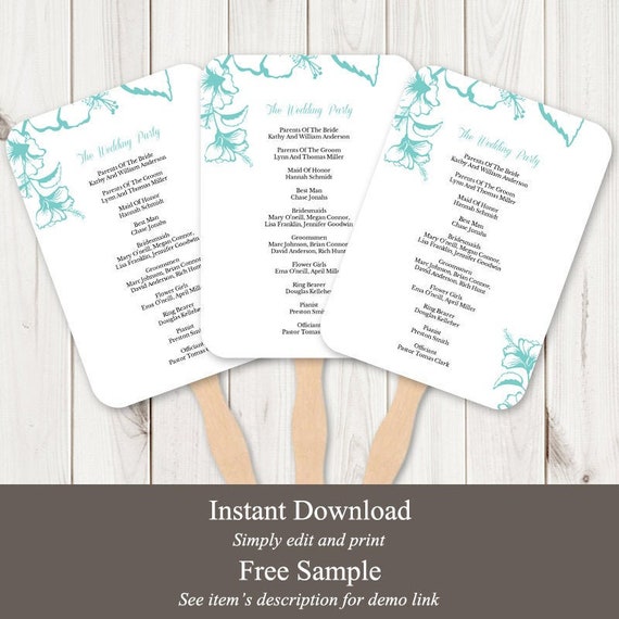 Destination Wedding Fan Program Hawaii with | Etsy