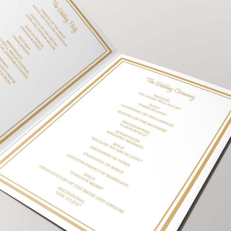 Beach Wedding Program Template seashell Songs - Etsy