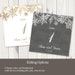Winter Wedding Table Numbers Template snowflakes, Silver & Blue. DIY ...