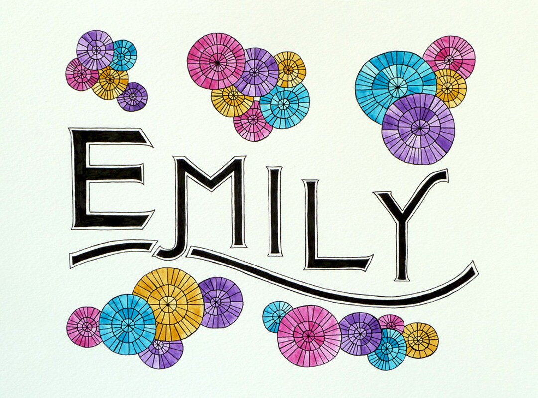 Kids Name Painting Hand Lettering Personalized Art - Etsy
