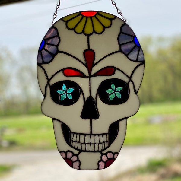 Stained Glass Skull - Etsy