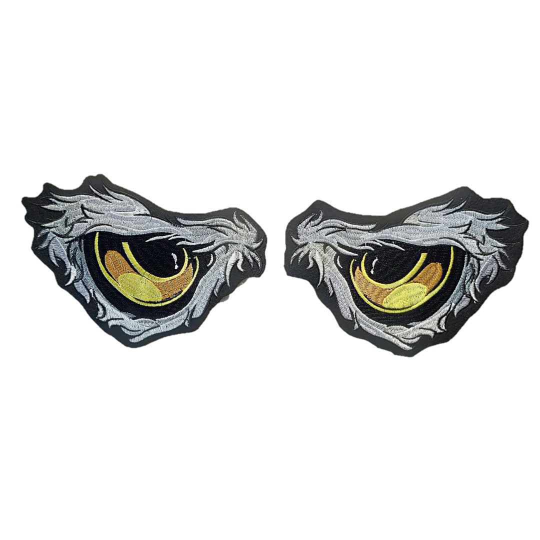 Pair of Eagle Eyes Large Iron on Patches Back Badge 20 Cm X 14cm Each ...