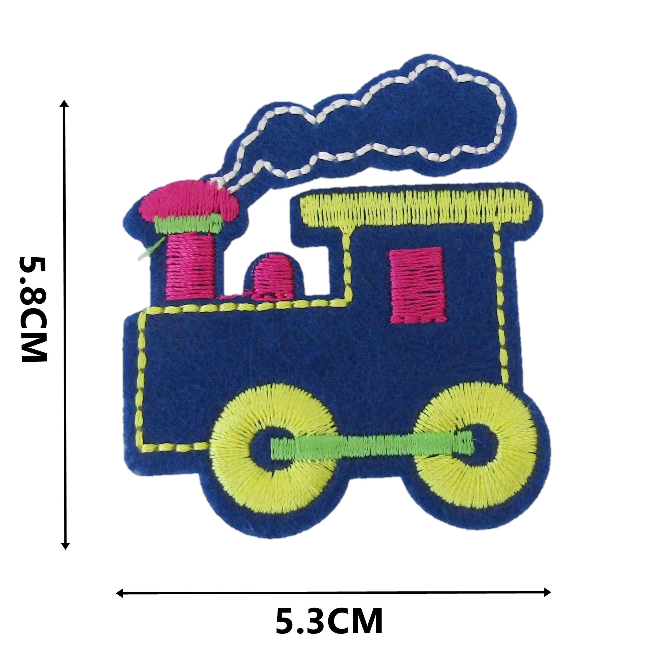 Train Iron on Patch Kids Motif Badge Patches 5.8 Cm X 5.3 Cm Decoration ...