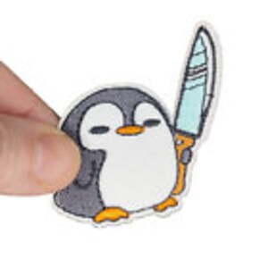 Penguin Iron on Patch Quality Sew Patches Badge Punk 6.1 X 4.8 Cm P530 ...