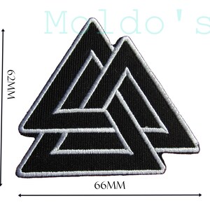 Valknut Viking Norse Patch Embroidered Iron on Quality Badge Patches ...