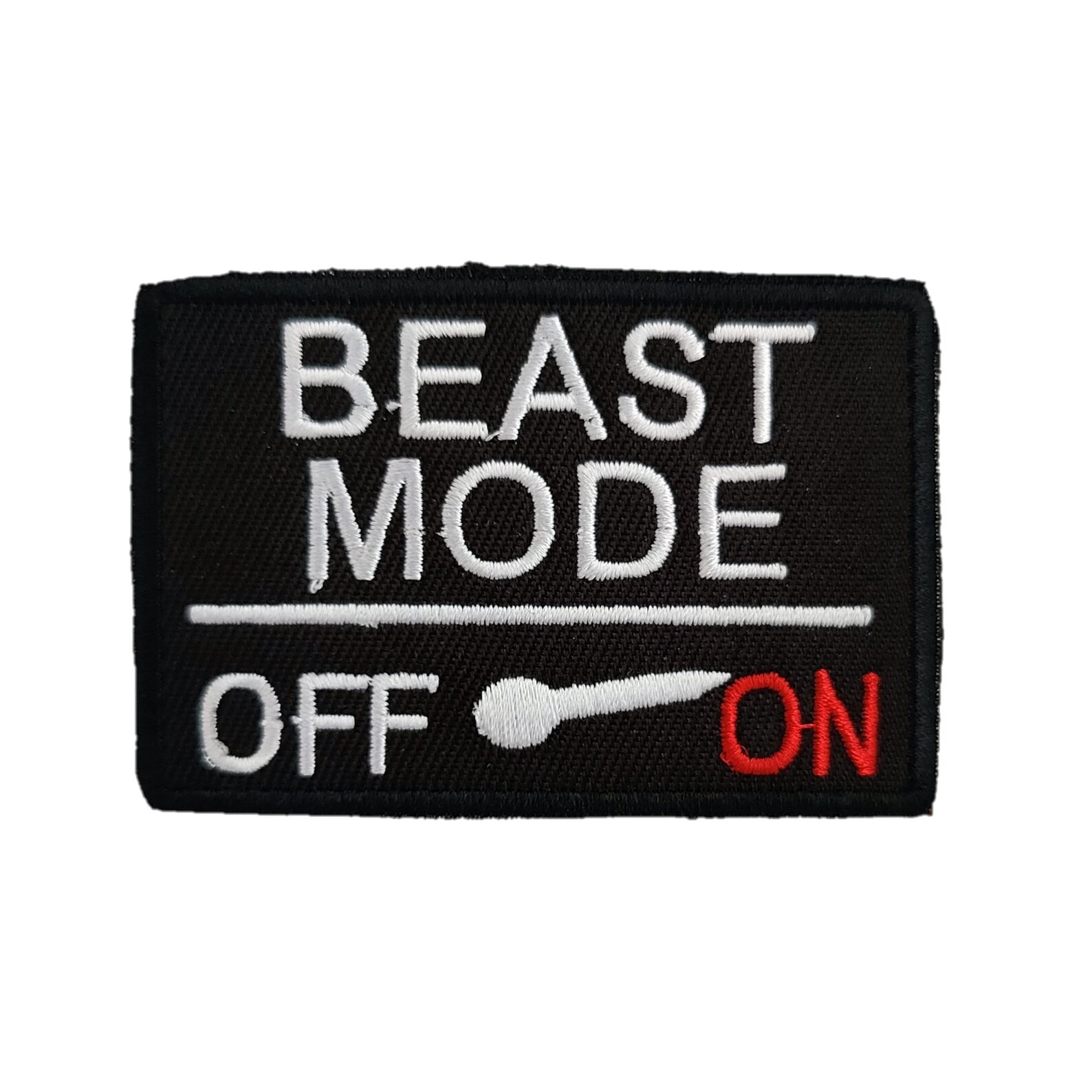 Beast Mode on Iron on Patch Slogan Motif Patches Badge Biker 5 Cm X 7.5 ...