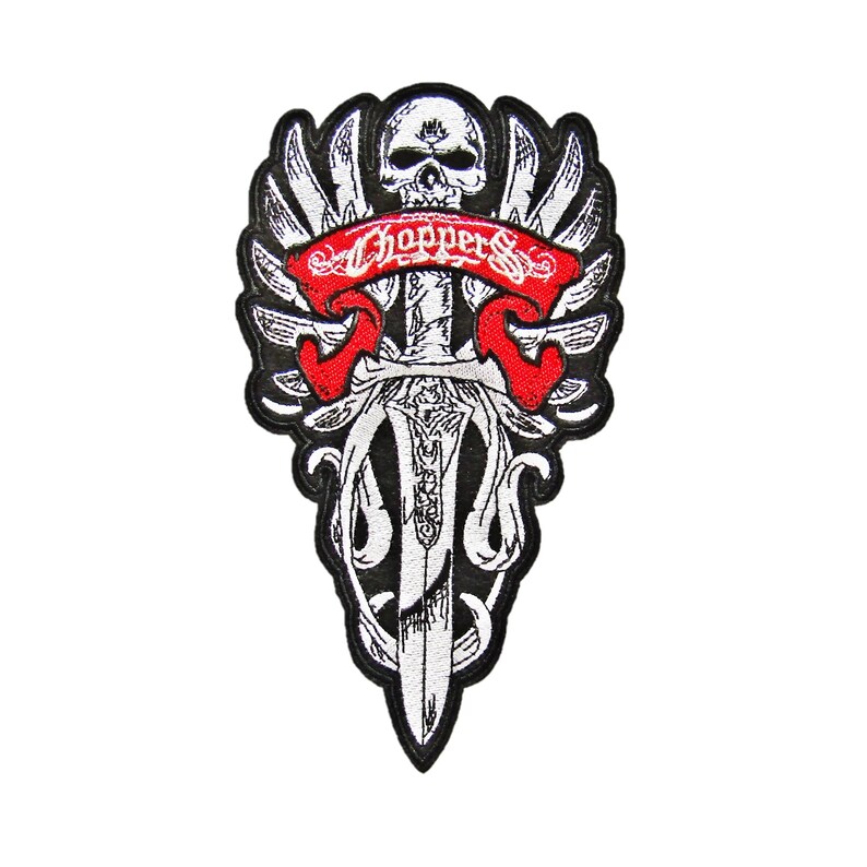 Chopper Dagger Iron on Patch High Quality Motif Badge Decoration ...