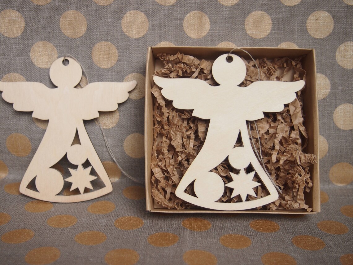 Christmas Wooden Angels Wood Decor / Christmas Gift Holiday - Etsy