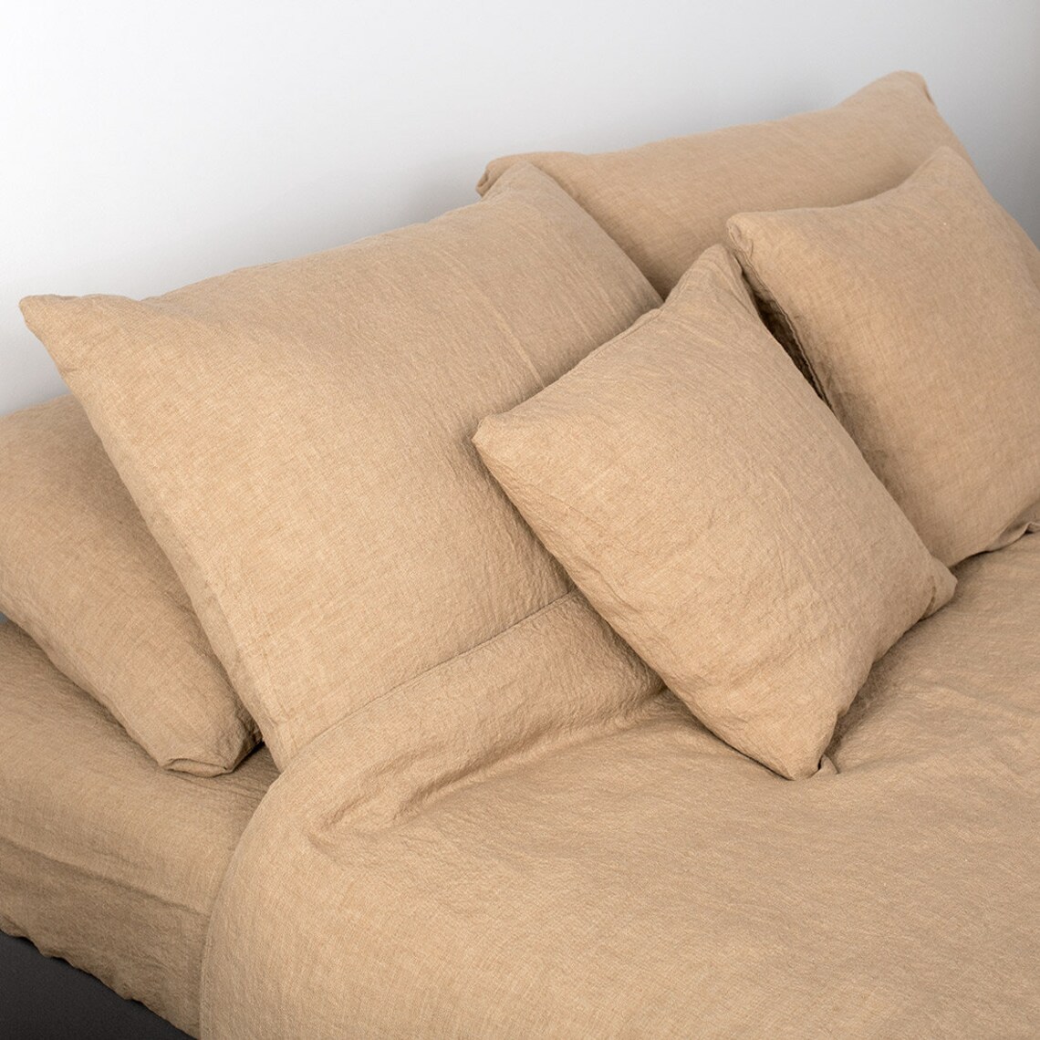 100% Linen Bed Duvet Cover, Light Brown Linen Bedding, Linen Duvet ...