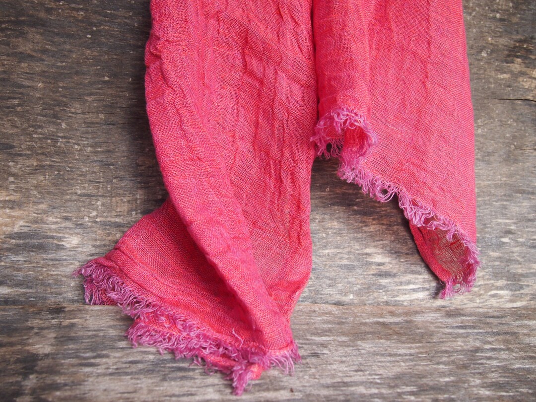 Linen Scarf, Peony Linen Scarf, Women Linen Accessories - Etsy