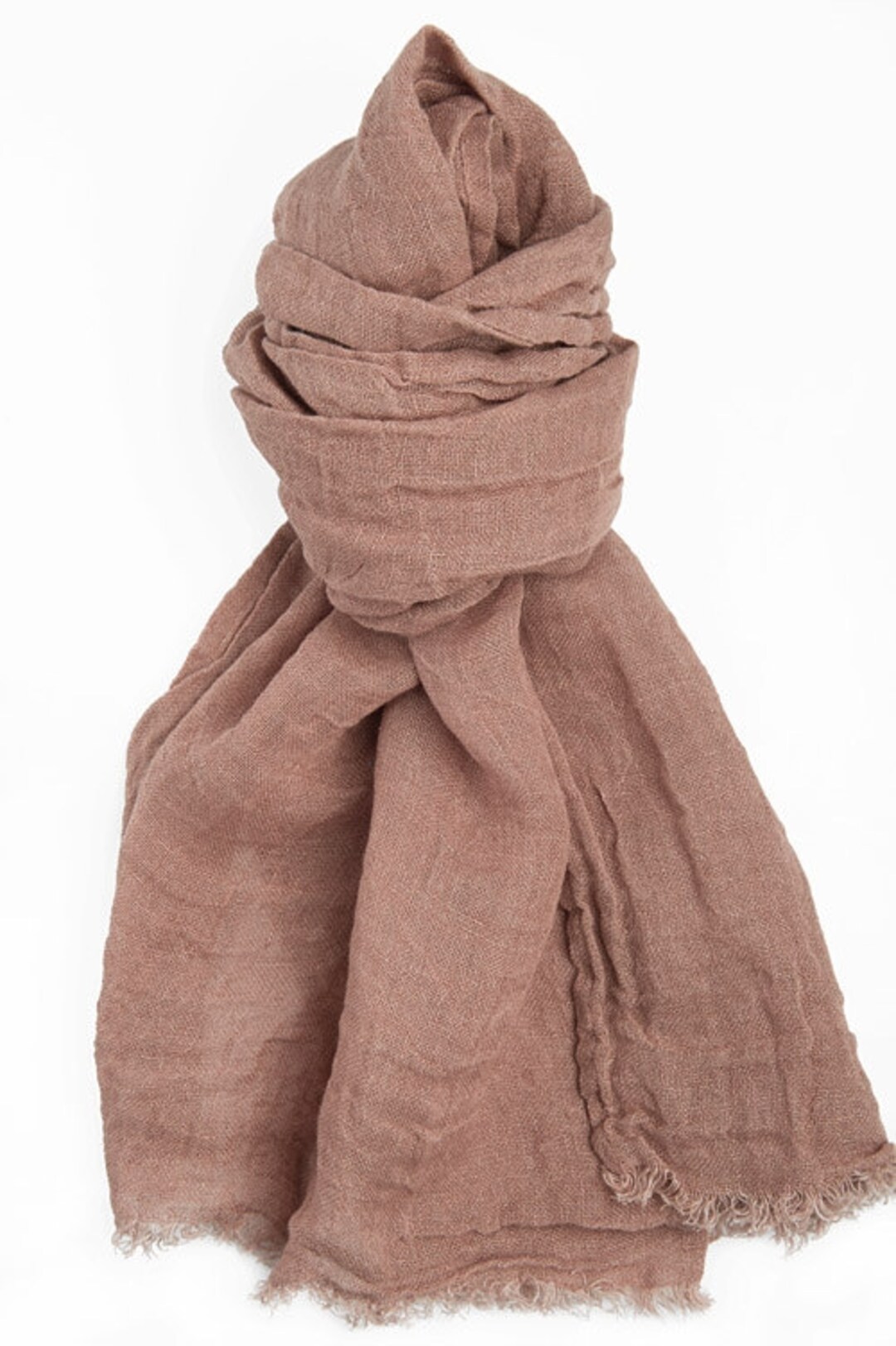 Linen Light Brown Scarf, Eco Scarf, Linen Scarf, Linen Gift - Etsy