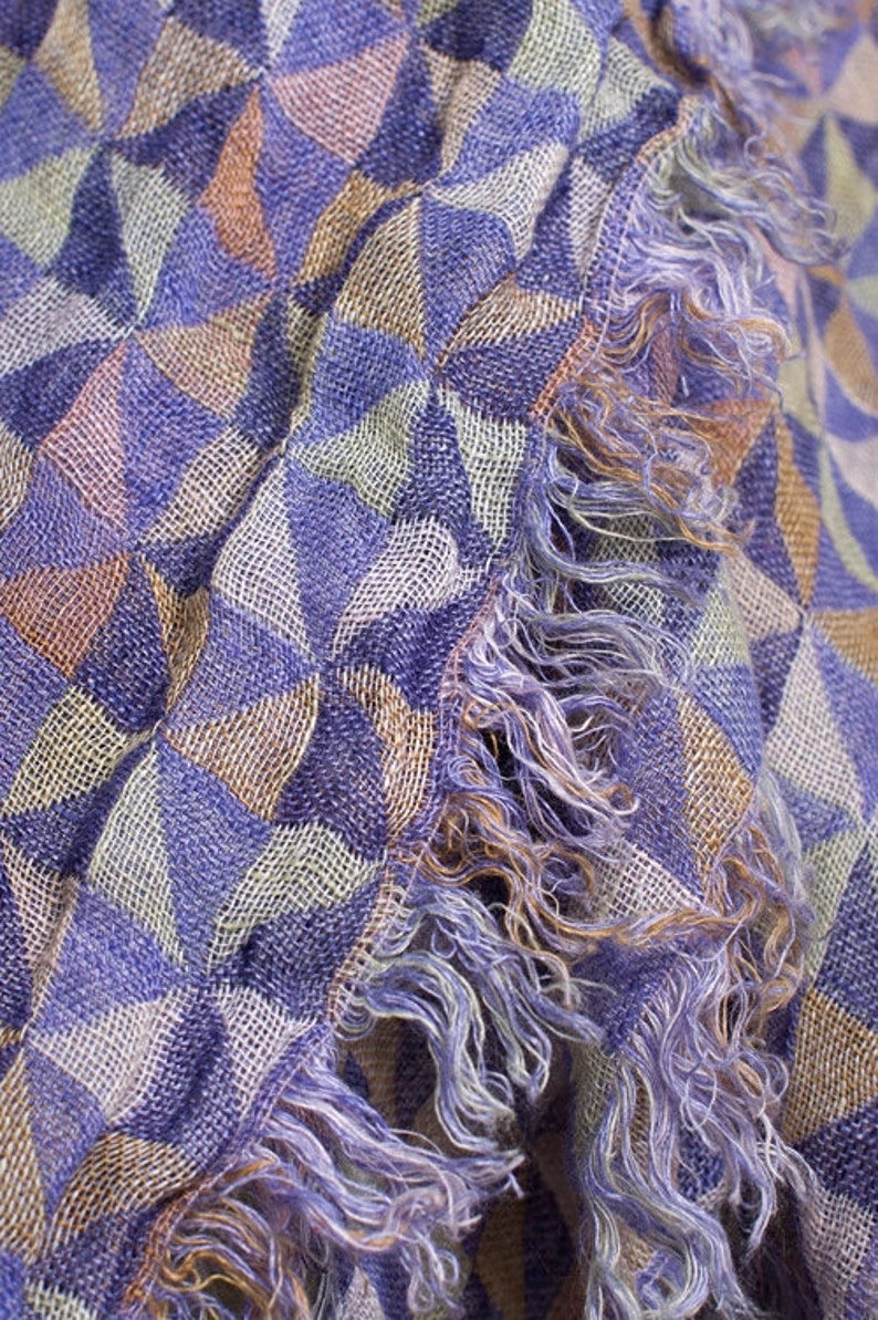 Linen Shawl Purple Russet Colors Shawl Warm Shawl Women - Etsy