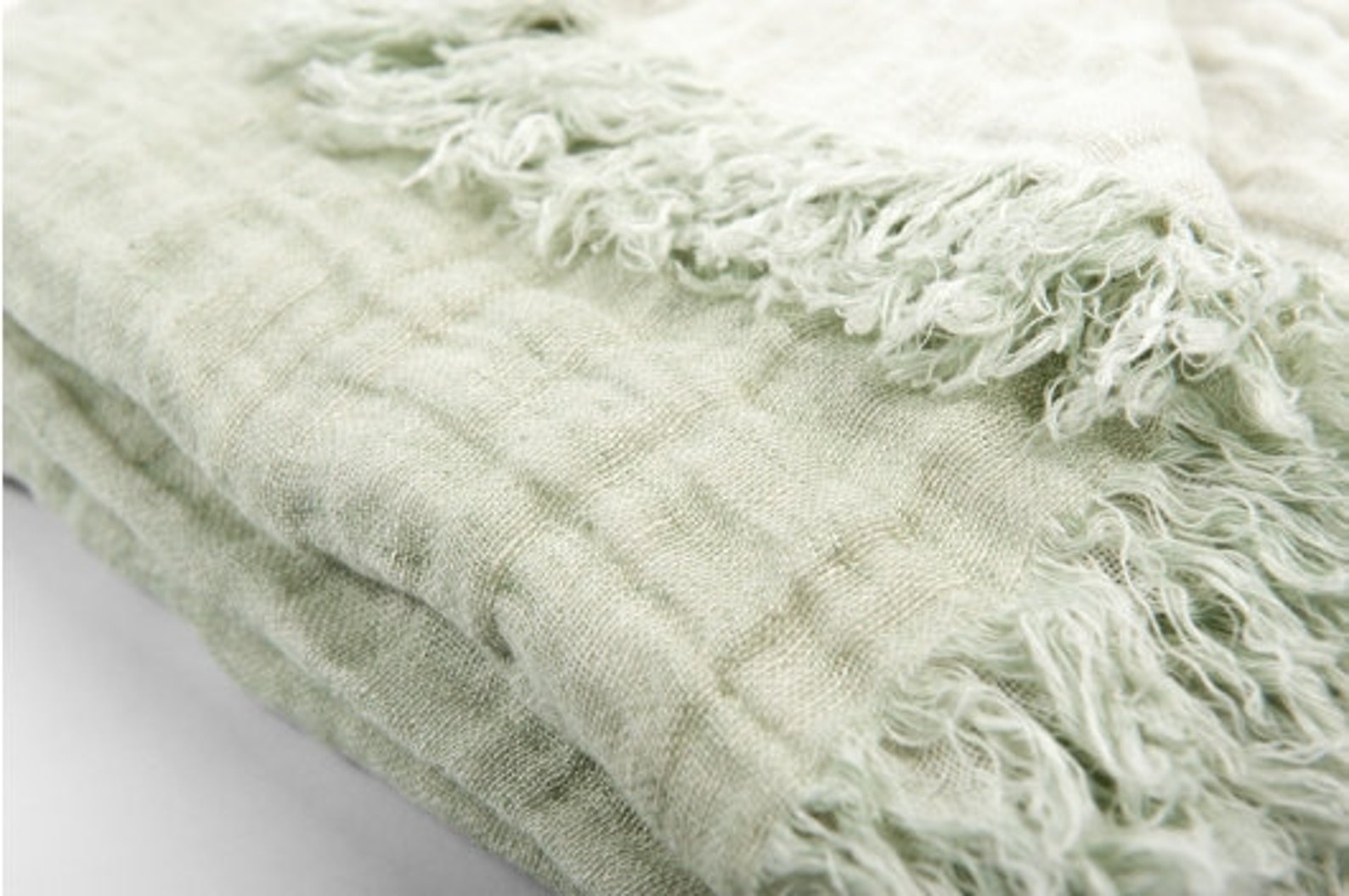 100% Linen Blanket, Eco Blanket, Light Green/mint Linen Blanket, Linen ...