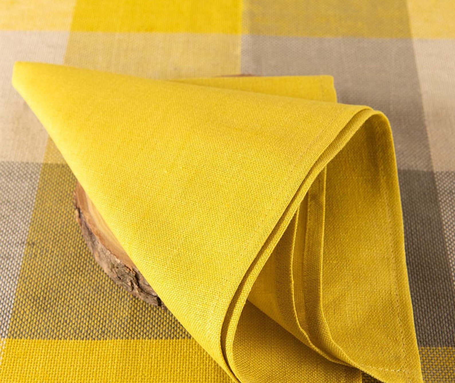 Linen/cotton Napkins Yellow Linen Napkins Table Decoration - Etsy