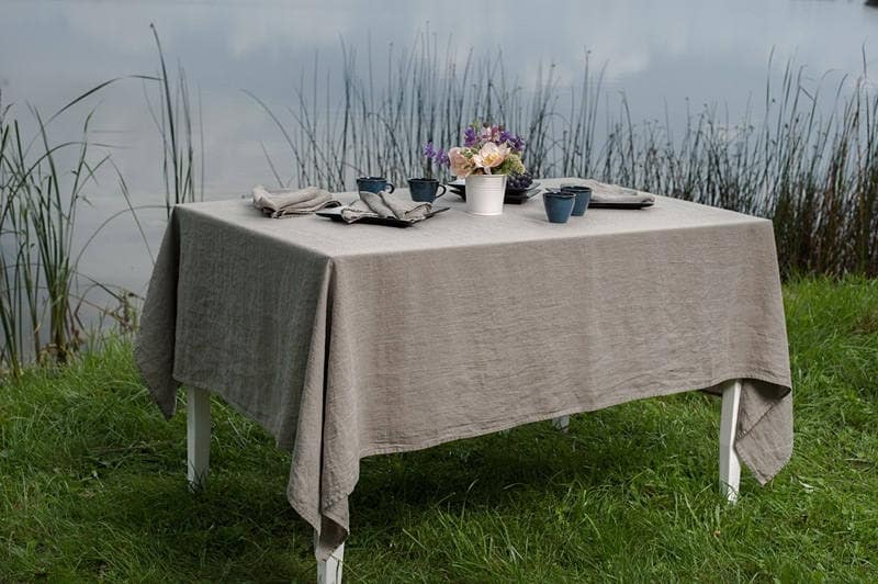 Linen Washed Tablecloth Natural Color Linen Tablecloth Linen - Etsy