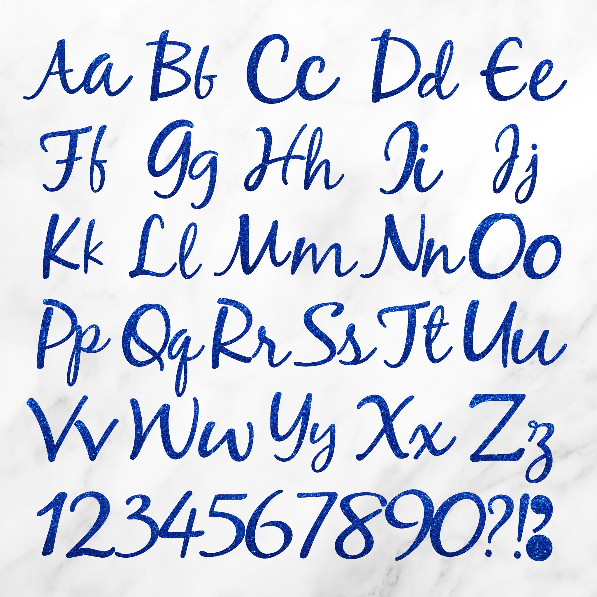 Blue Glitter Digital Alphabet Clip Art | Scrapbooking Elements | Blue ...