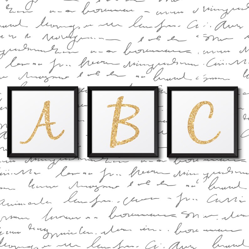 Gold Glitter Alphabet Clip Art | Scrapbooking Elements | Gold Letters ...