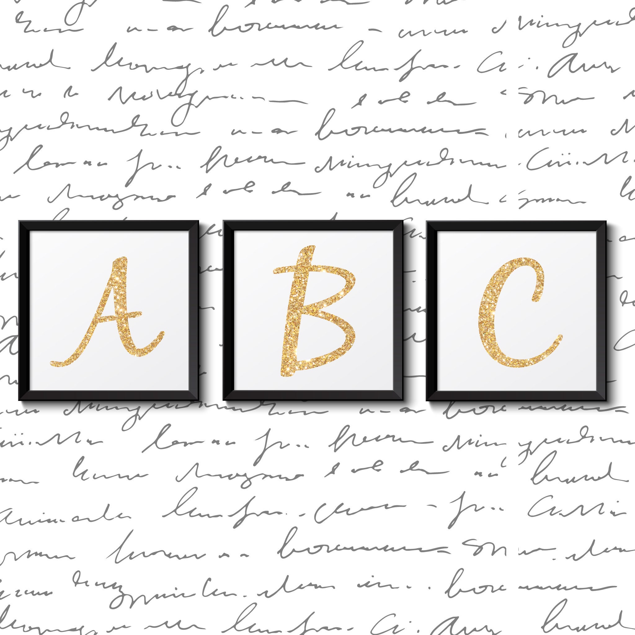 Gold Glitter Alphabet Clip Art | Scrapbooking Elements | Gold Letters ...