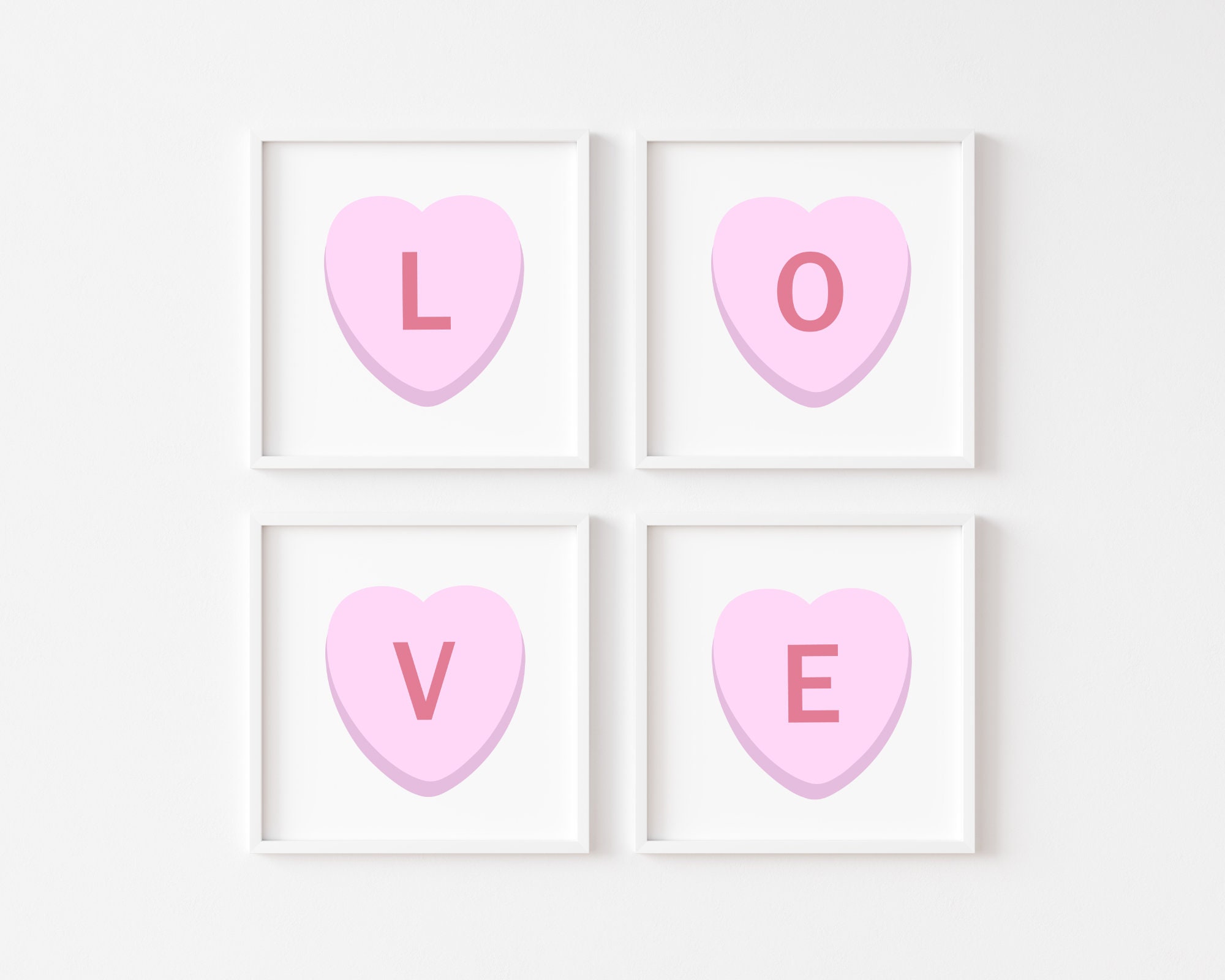 Sweet Heart Candy Alphabet Clip Art | Valentine's Day Clip Art | Pink ...