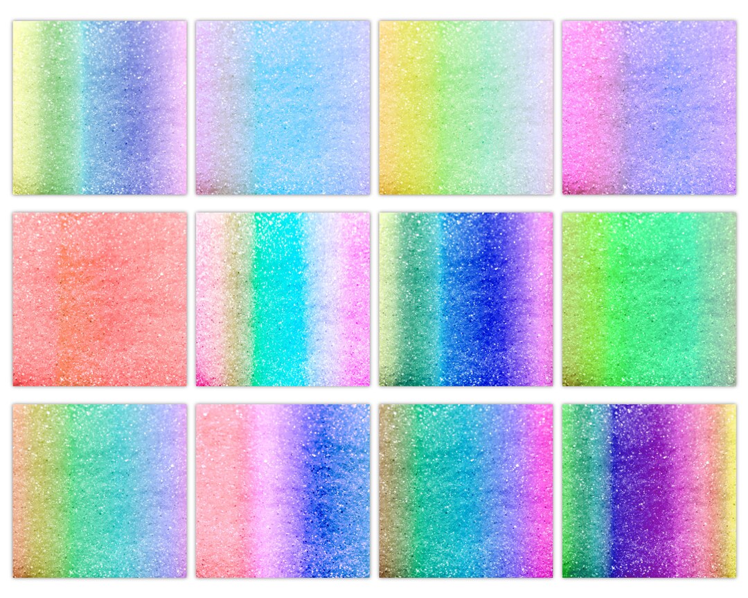 Rainbow Glitter Digital Scrapbook Paper: Glitter Background, Printable ...