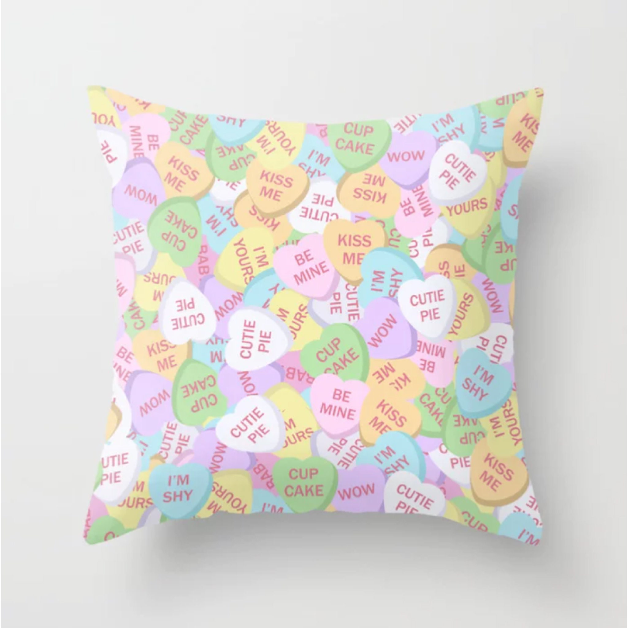 Candy Hearts Scrapbook Paper | Heart Pattern | Valentine's Day Paper ...