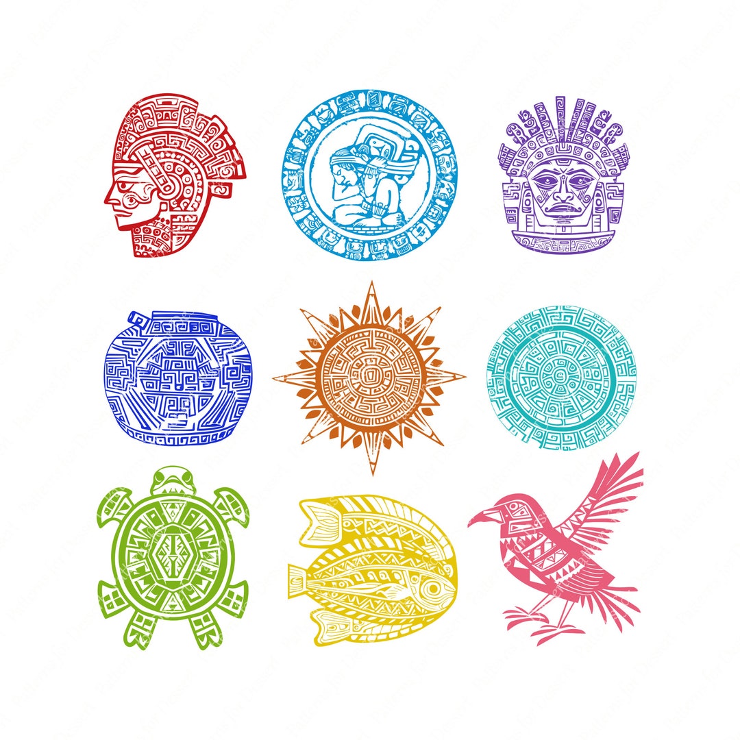 Mayan Artifacts | Mayan Clipart | Mexico Clipart | Digital Download ...