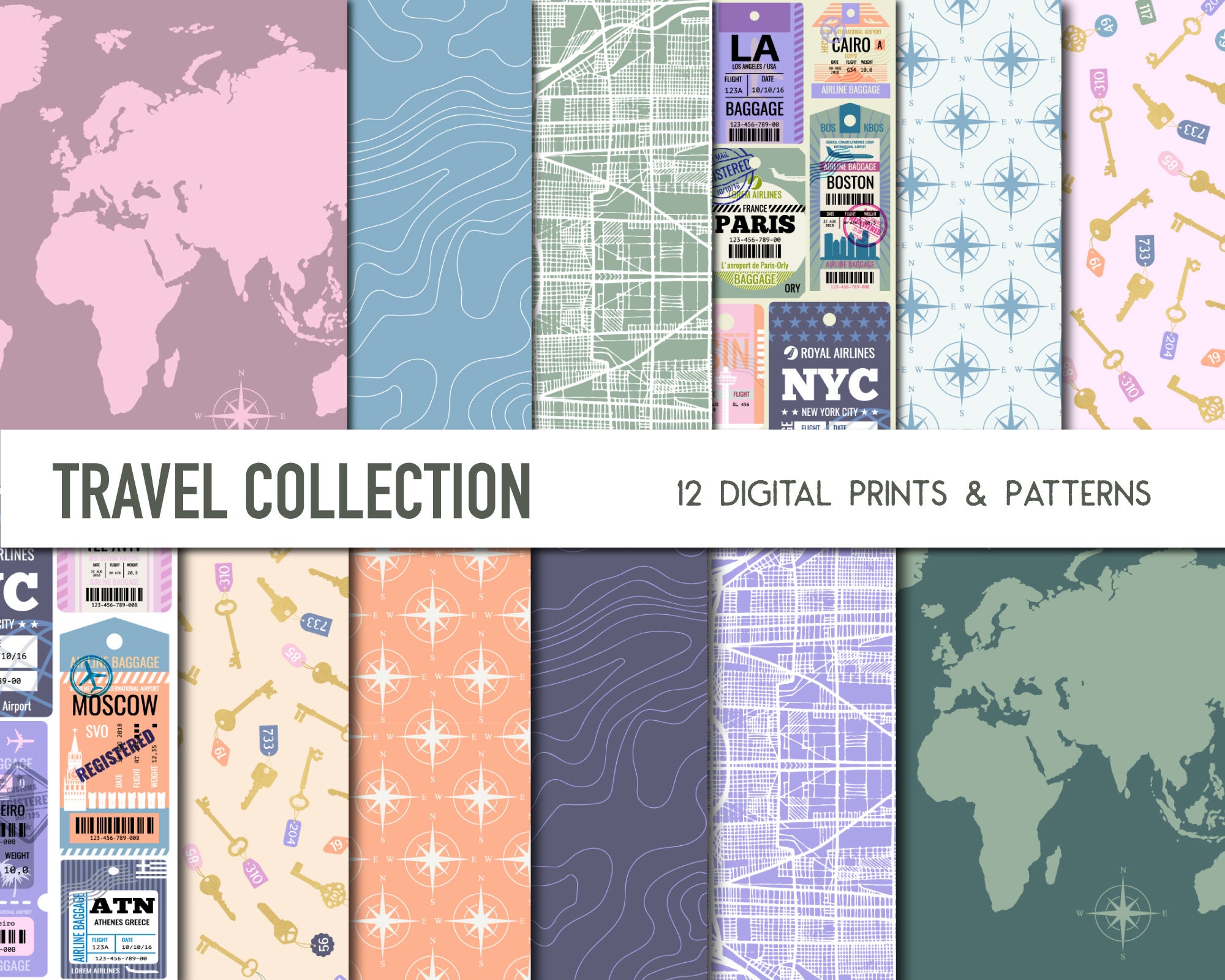 Vacation Scrapbook Paper