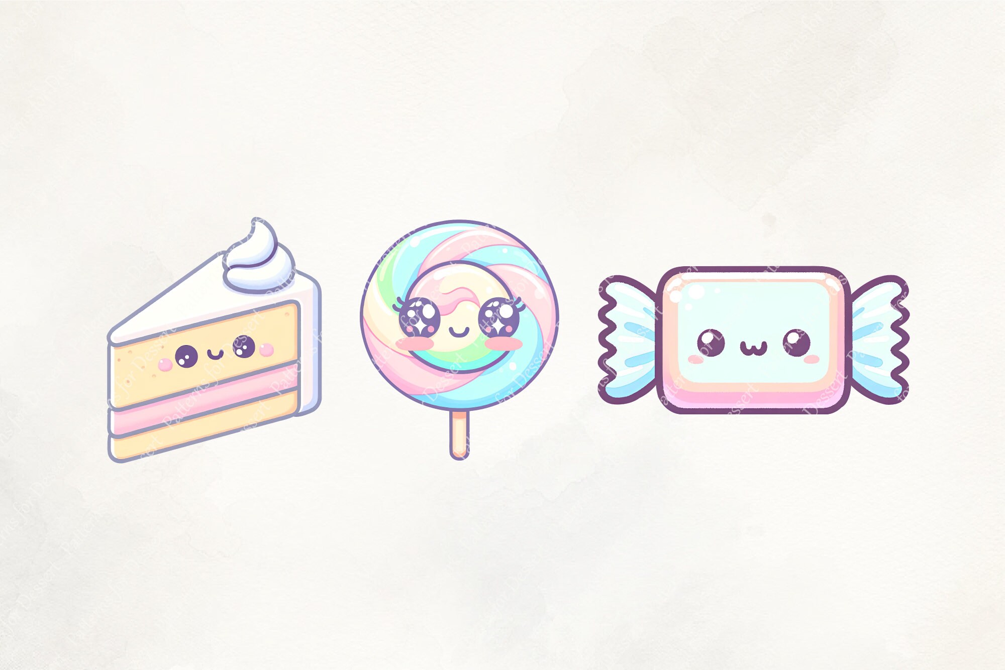 Pastel Kawaii Desserts Clip Art Scrapbook Elements Digital Download - Etsy