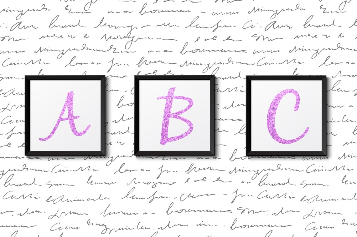 Purple Glitter Alphabet Clip Art | Purple Letters | Purple Numbers ...