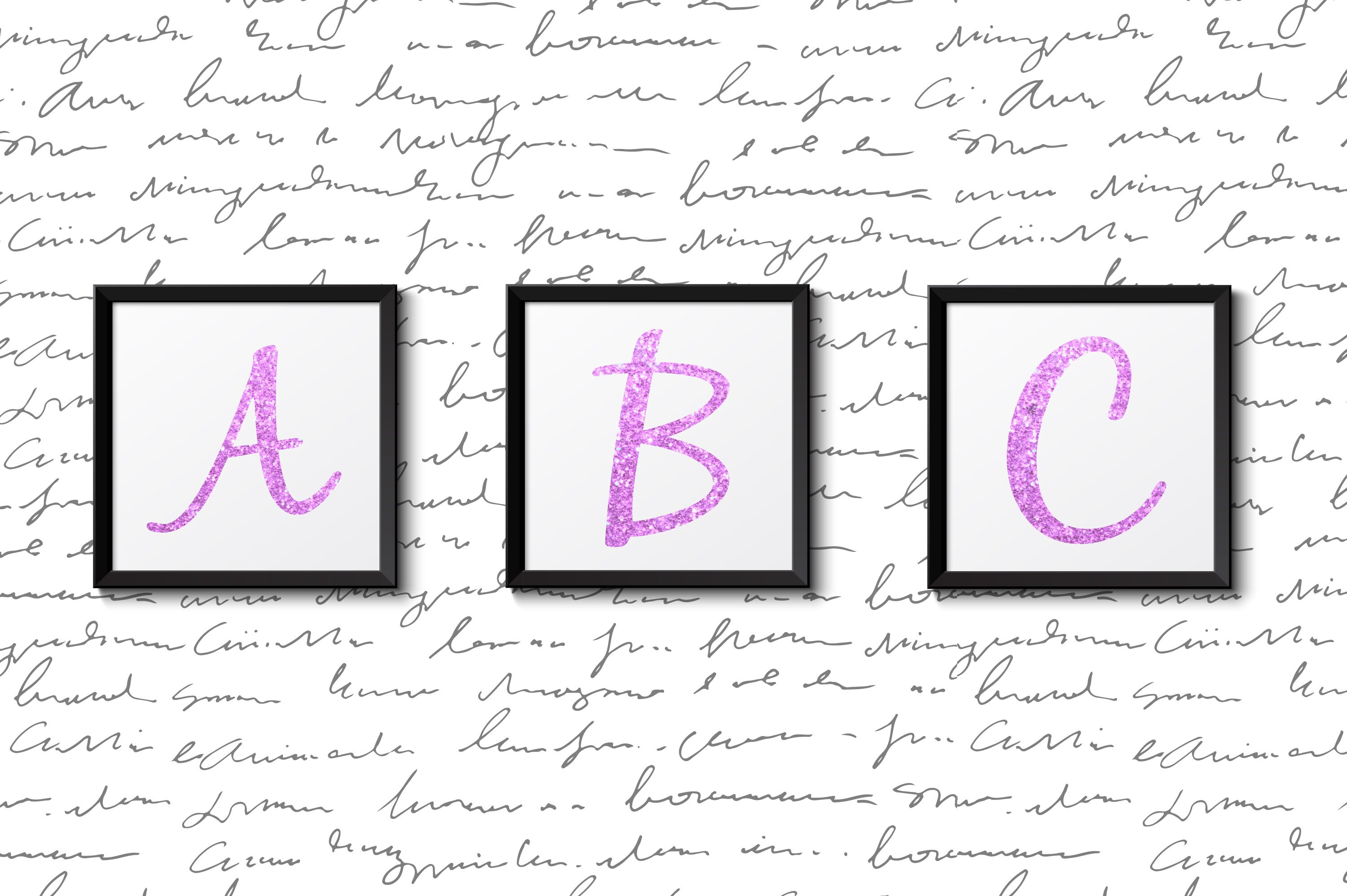 Purple Glitter Alphabet Clip Art | Purple Letters | Purple Numbers ...