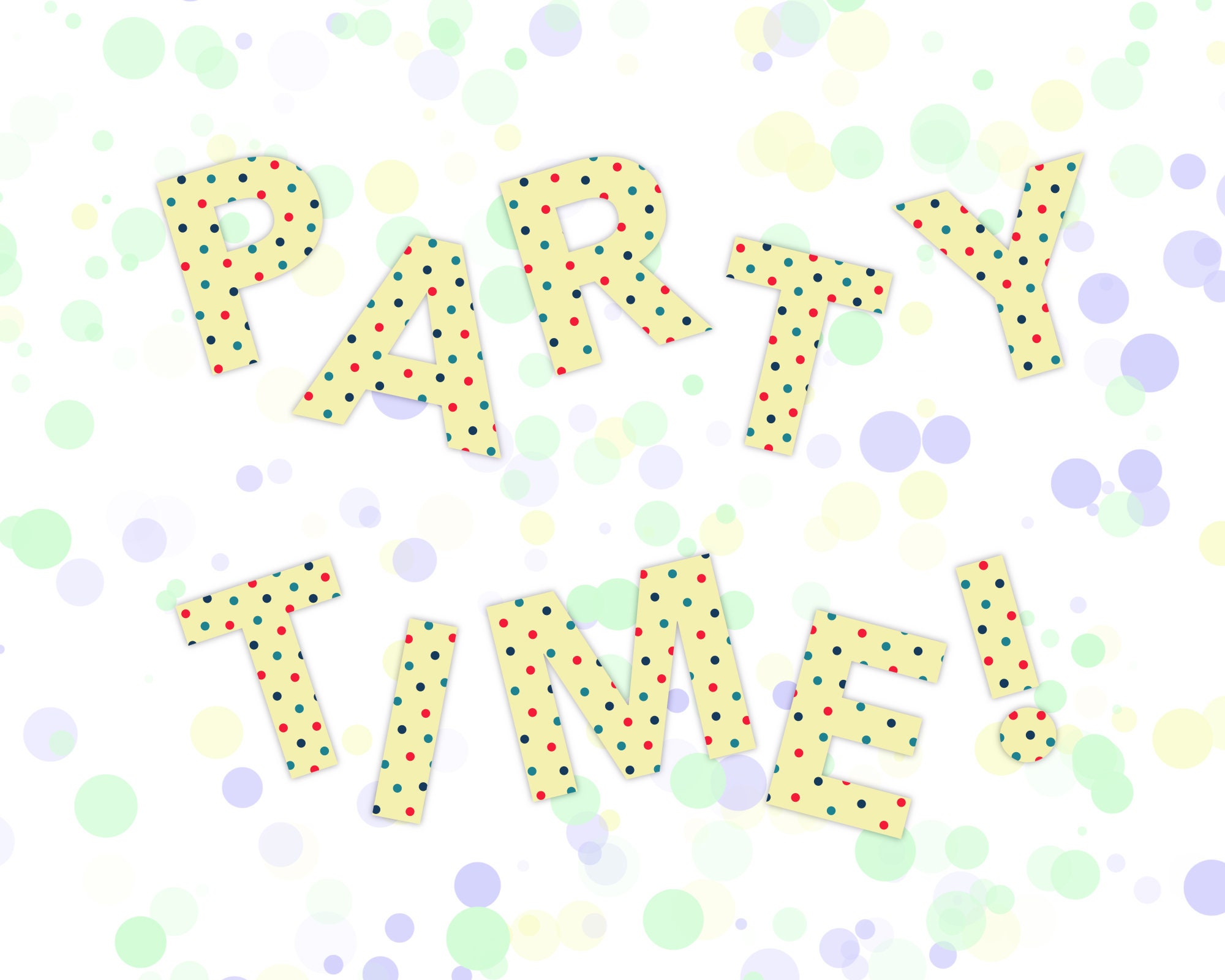 Scattered Polka Dot Alphabet II: Letter Clip Art Polka Dot Pattern ...