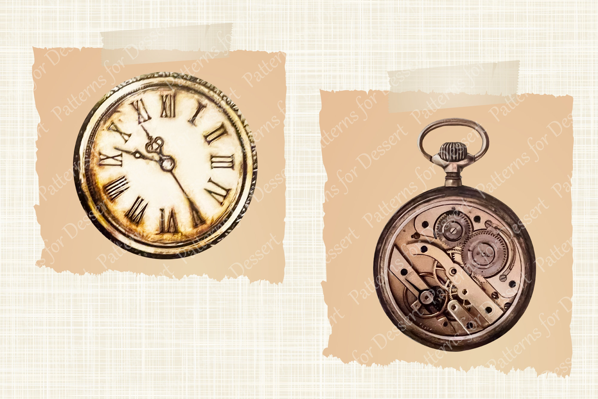 Vintage Antique Clock Clip Art: Vintage Images, Digital Download - Etsy