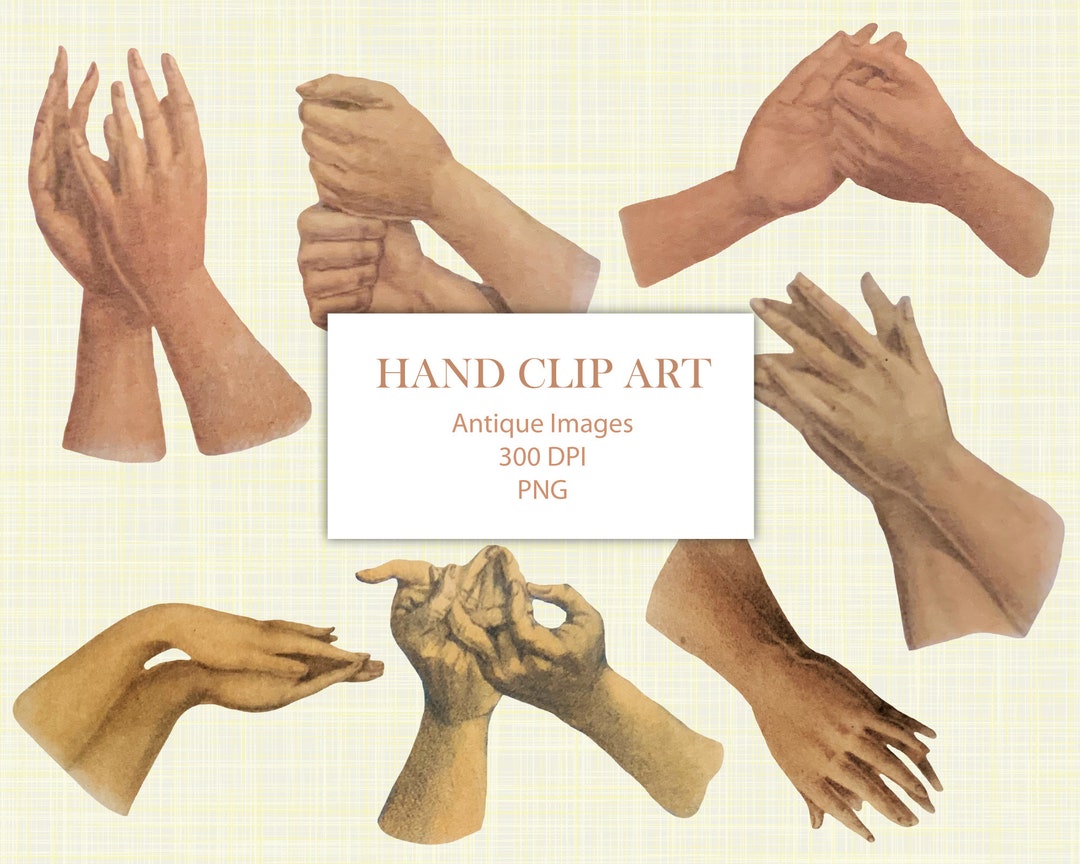Vintage Hand Clip Art: Antique Clip Art, Scrapbook Elements, Antique ...