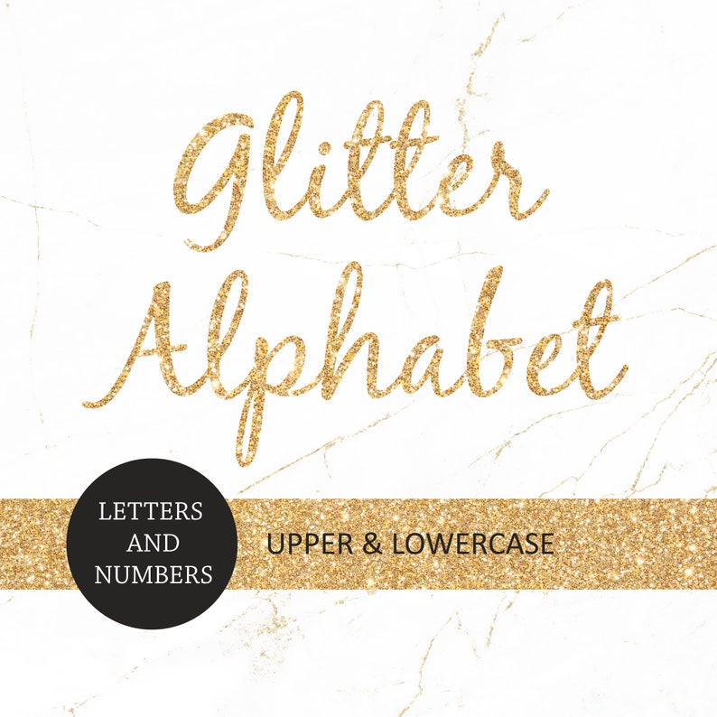 Gold Glitter Alphabet Clip Art | Scrapbooking Elements | Gold Letters ...