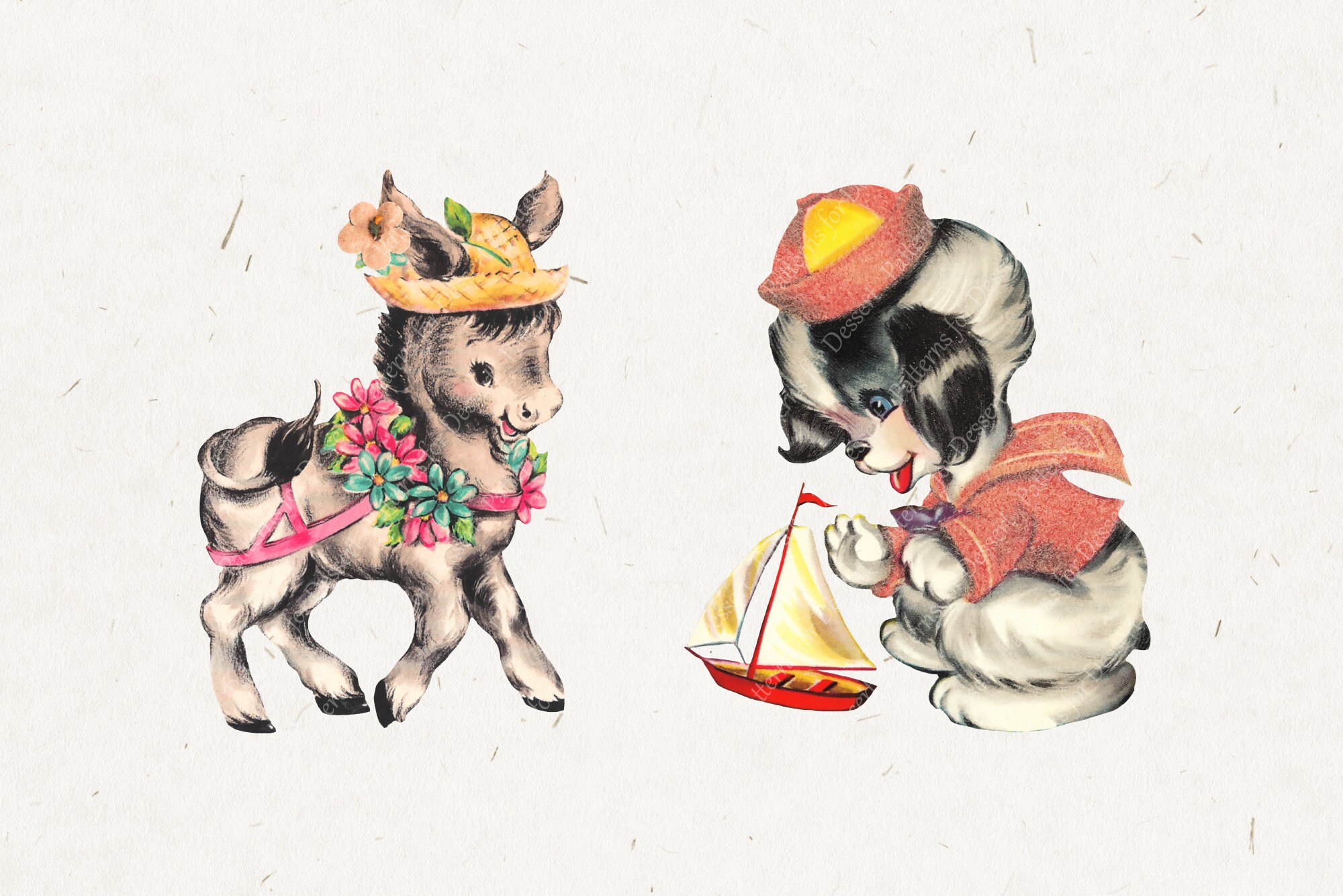Retro Animal Clip Art | Vintage Clip Art | Digital Download | Scrapbook ...