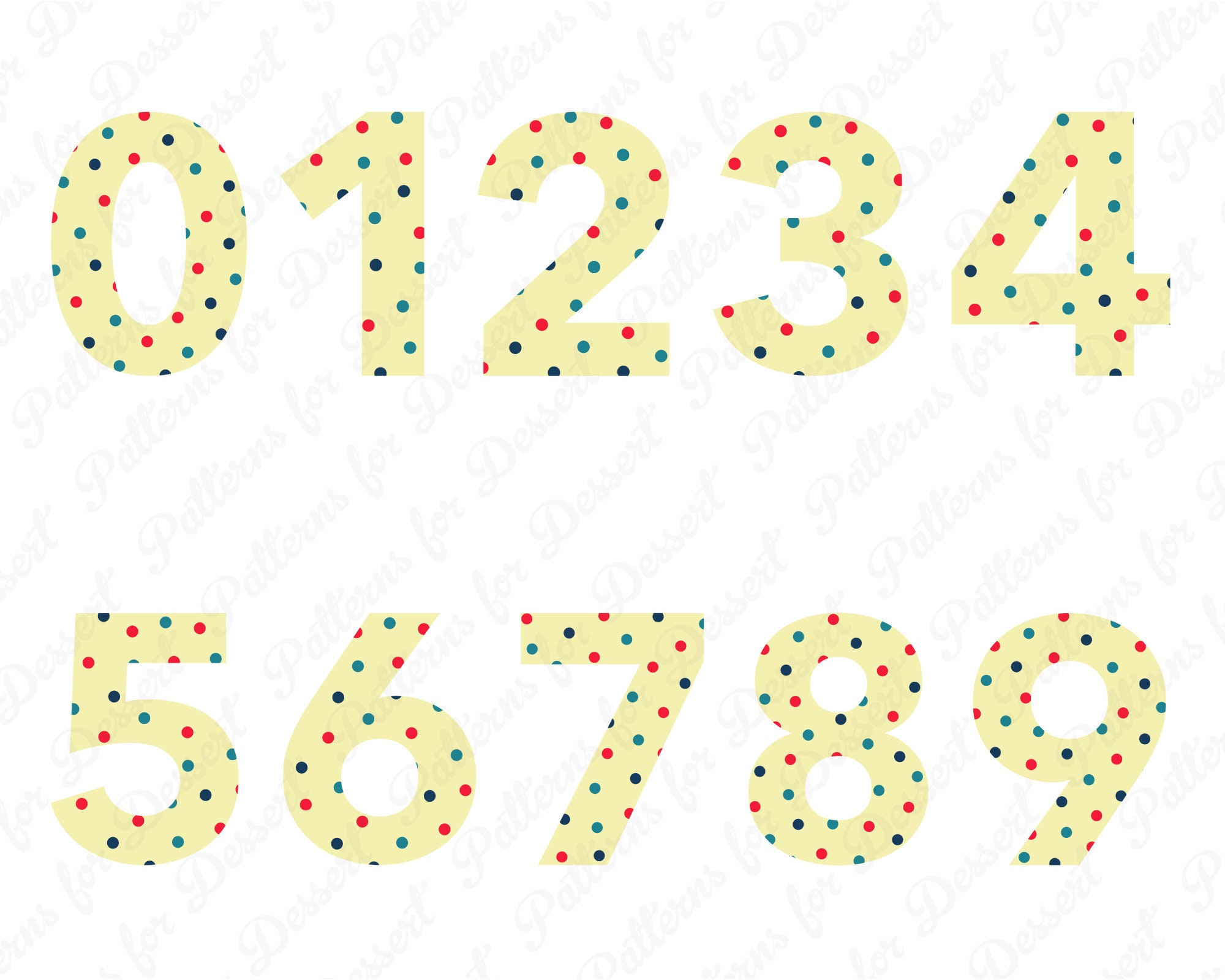 Scattered Polka Dot Alphabet II: Letter Clip Art | Polka Dot Pattern ...