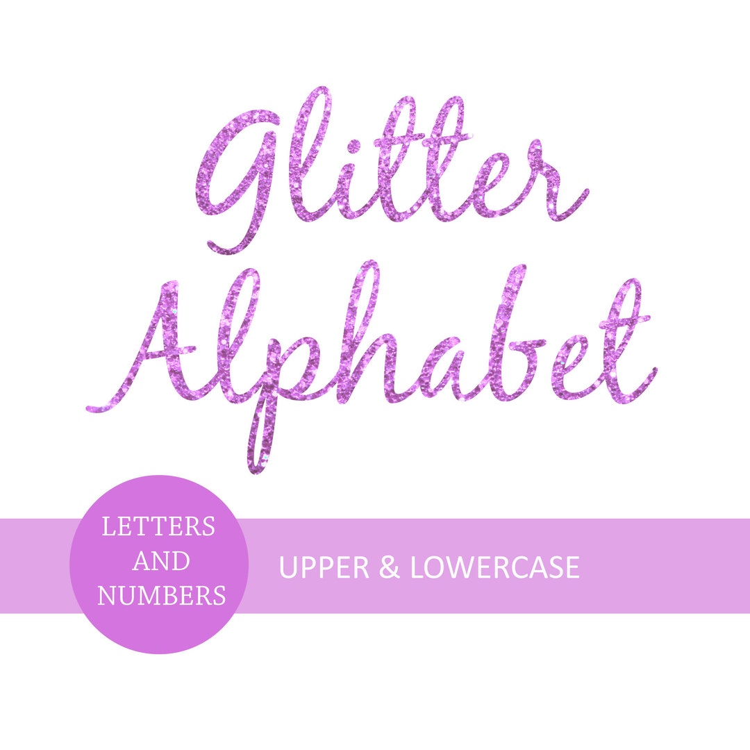 Purple Glitter Alphabet Clip Art, Purple Letters, Purple Numbers ...