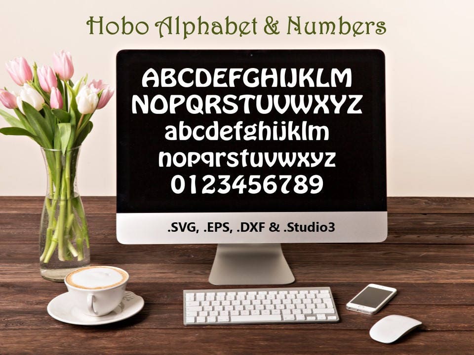 Hobo Alphabet and Numbers in .SVG .EPS .DXF & .studio3 Formats | Etsy