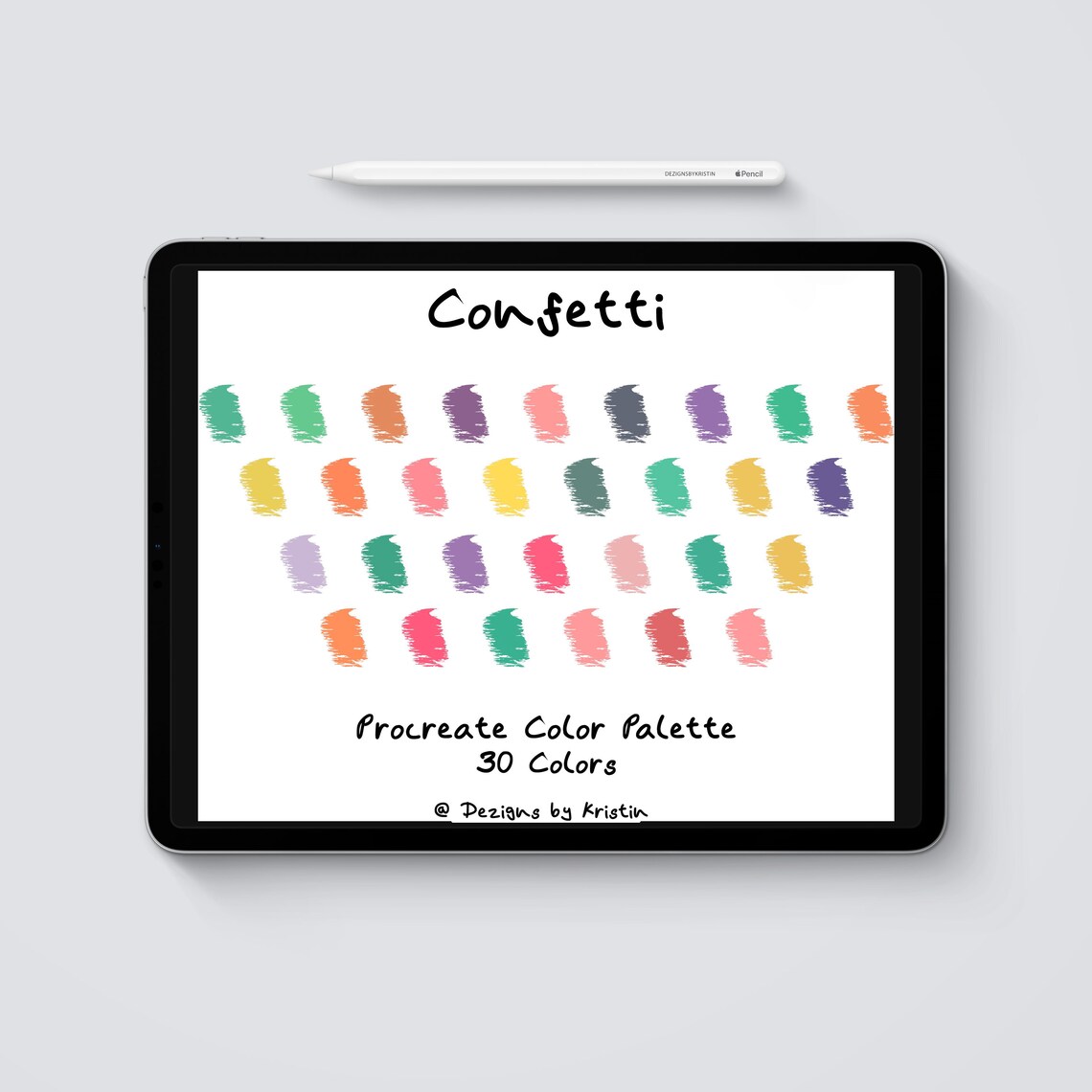 Confetti Color Palette Procreate Swatches Color Palette Etsy