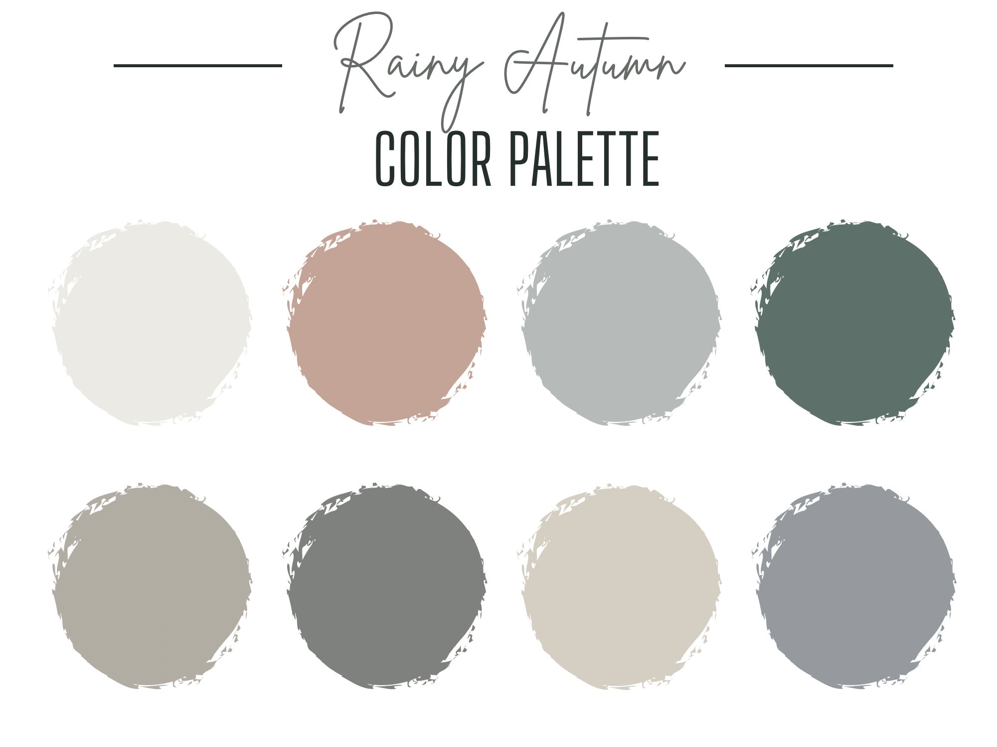 Sherwin Williams Paint Color Palette: Rainy Autumn - Etsy