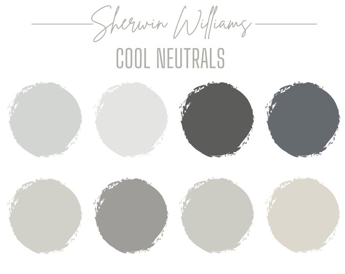 Sherwin Williams Cool Neutral Paint Colors - Etsy