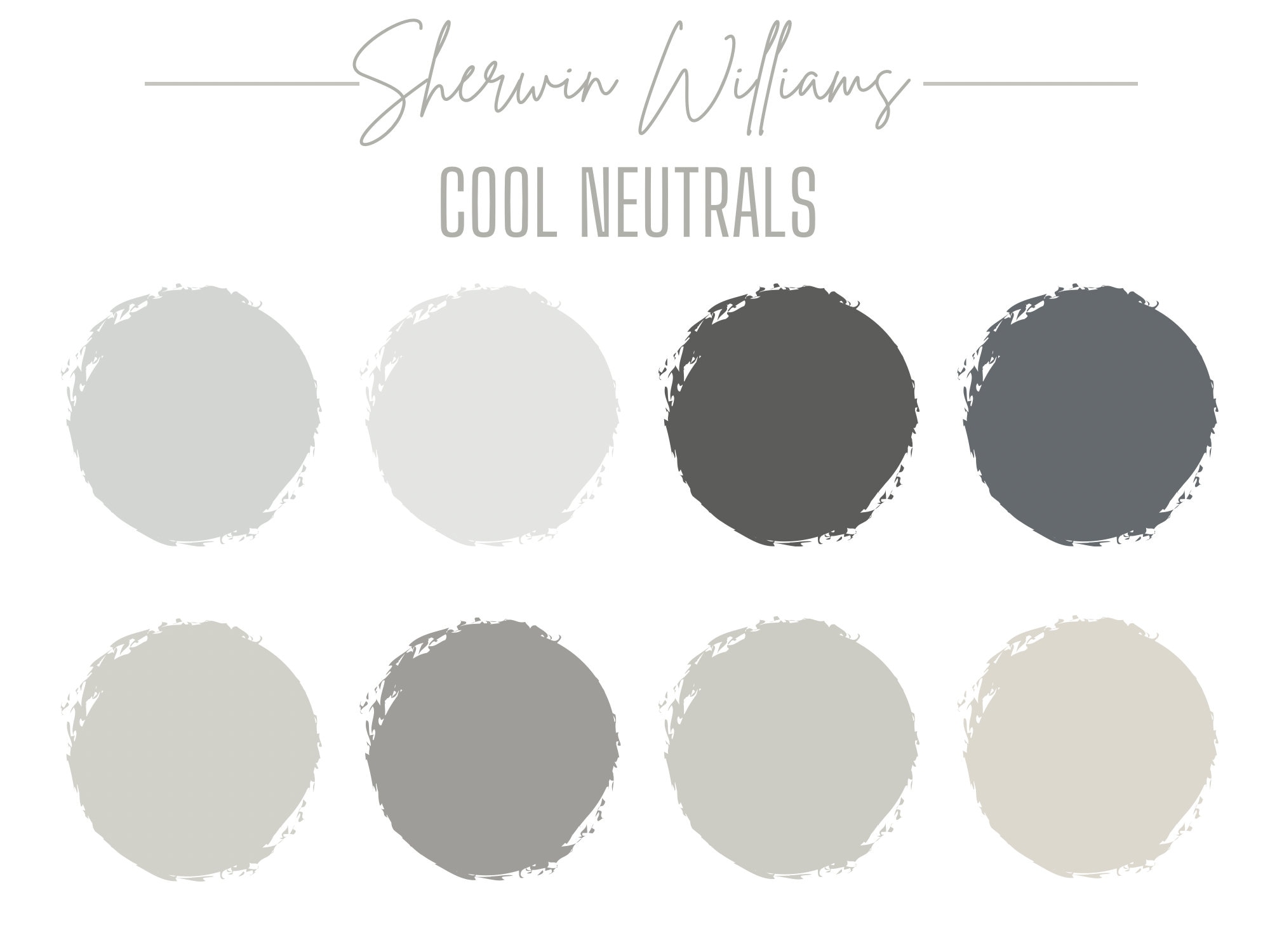 Sherwin Williams Cool Neutral Paint Colors - Etsy