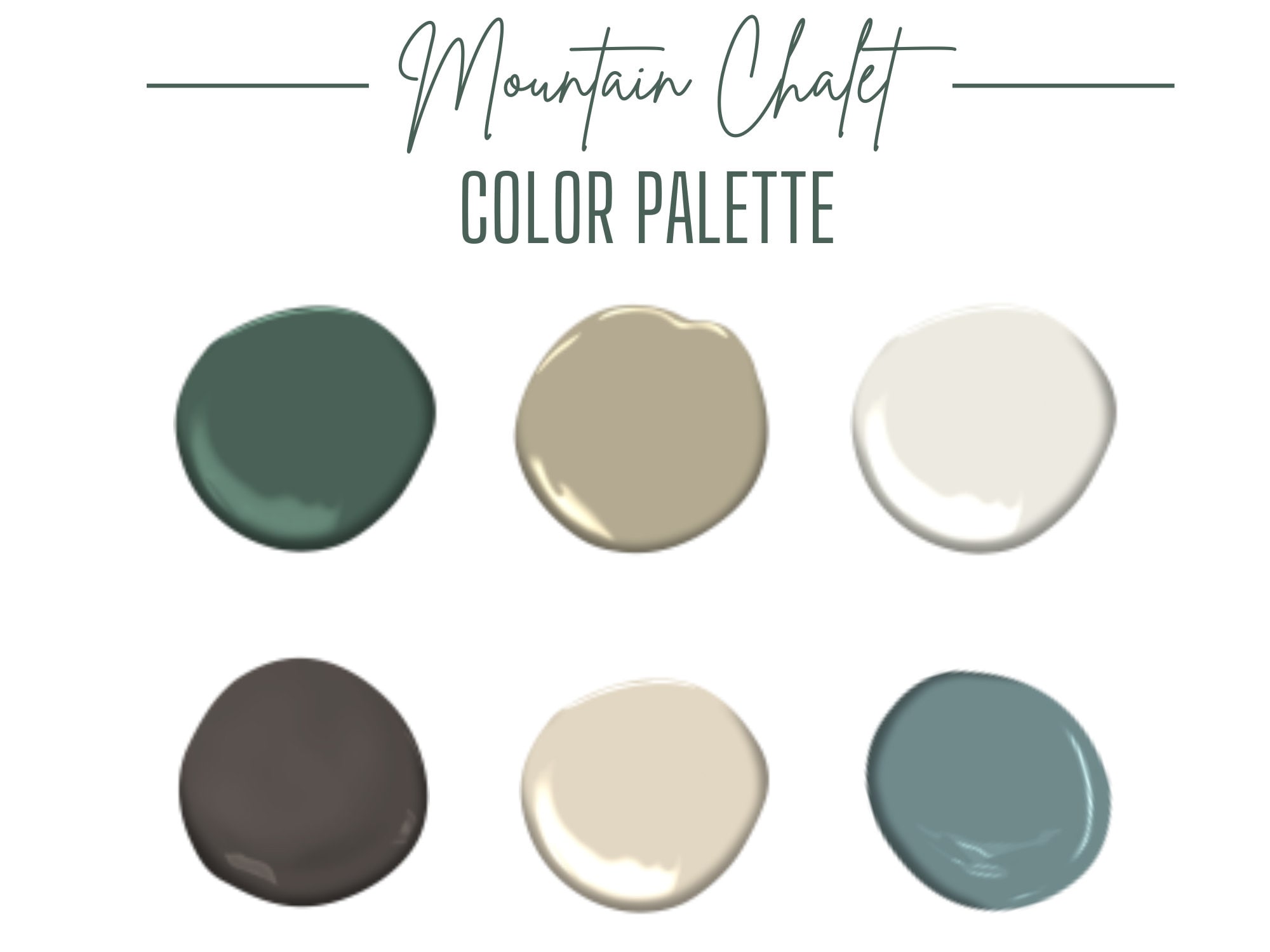 Benjamin Moore Paint Color Palette: Mountain Chalet - Etsy