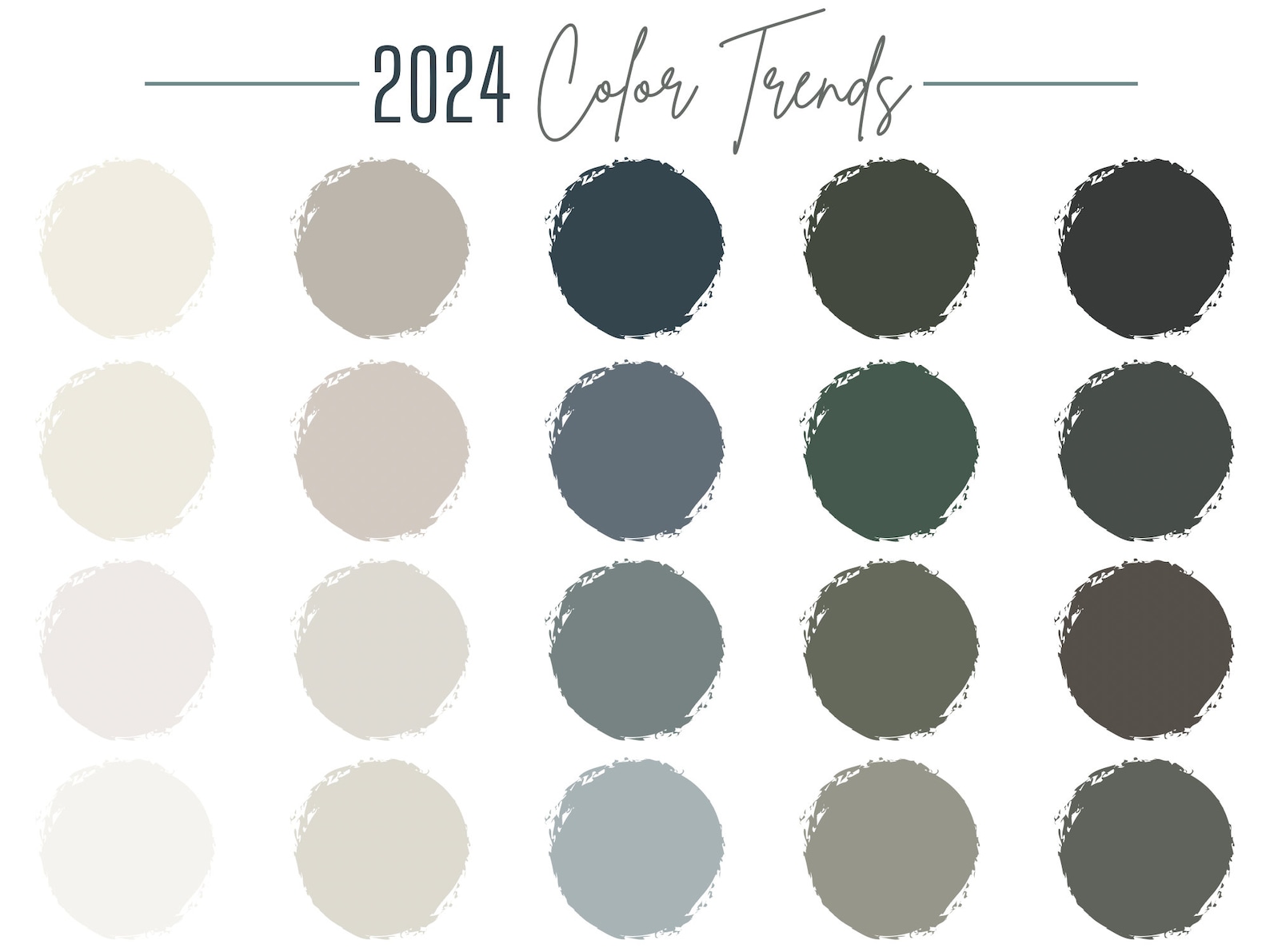 2024 Color Trends Paint Palette - Etsy