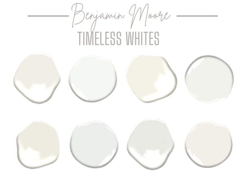 Benjamin Moore Timeless White Paint Colors - Etsy