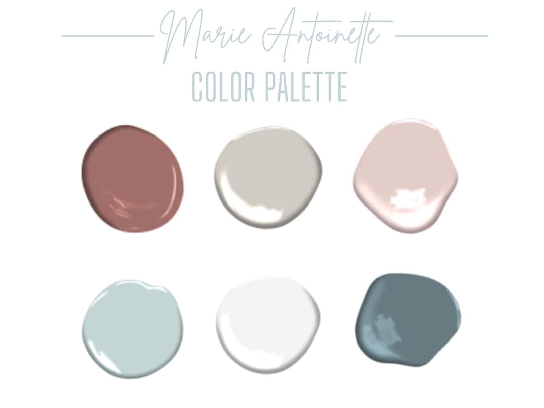 Benjamin Moore Paint Color Palette: Marie Antoinette - Etsy