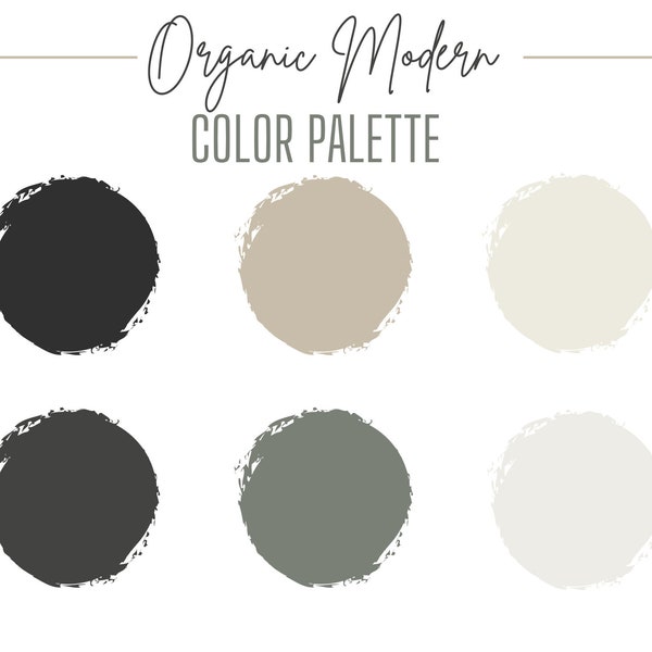 Organic Modern Paint Color Palette - Etsy