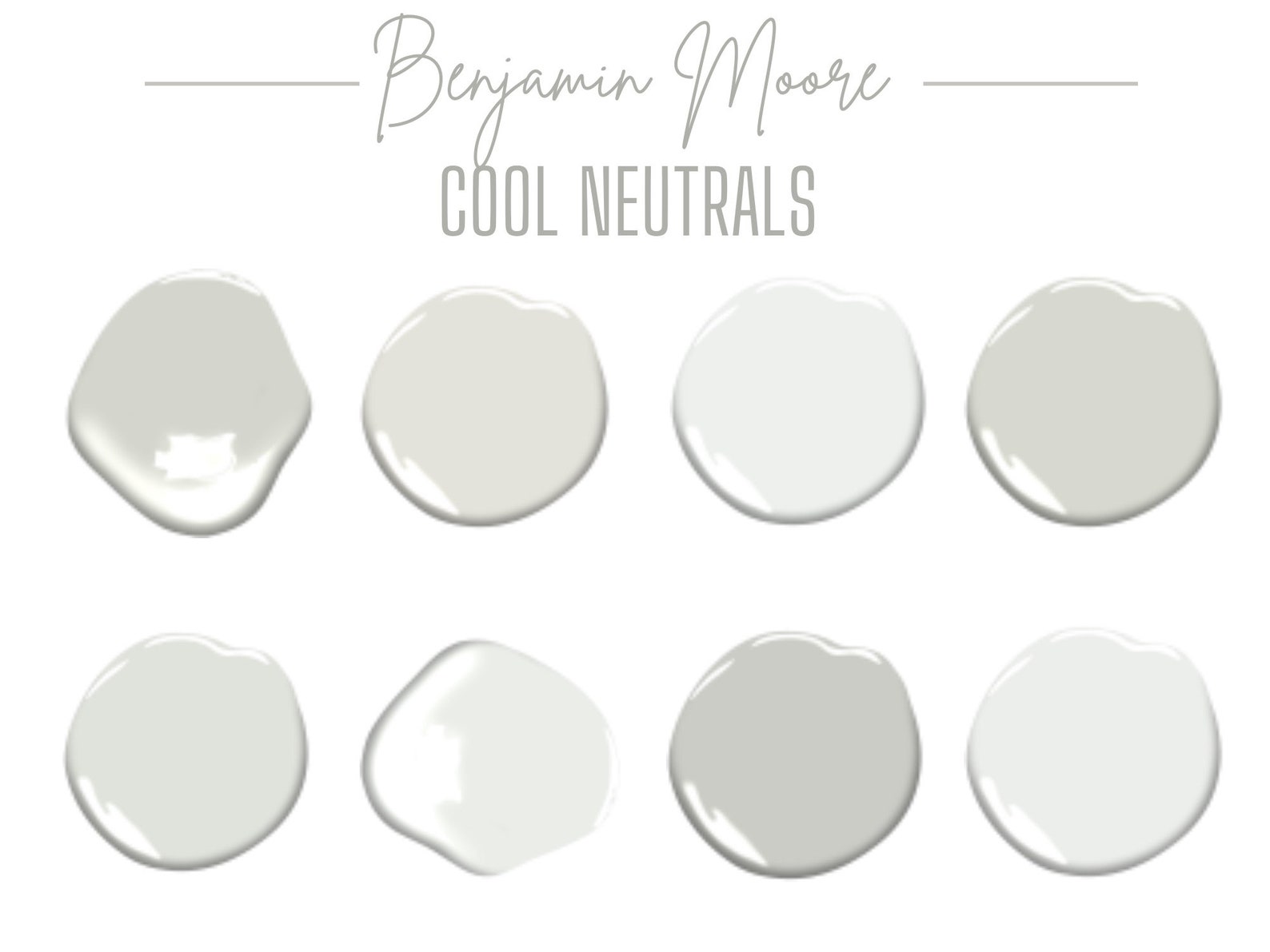 Benjamin Moore Cool Neutral Paint Colors - Etsy