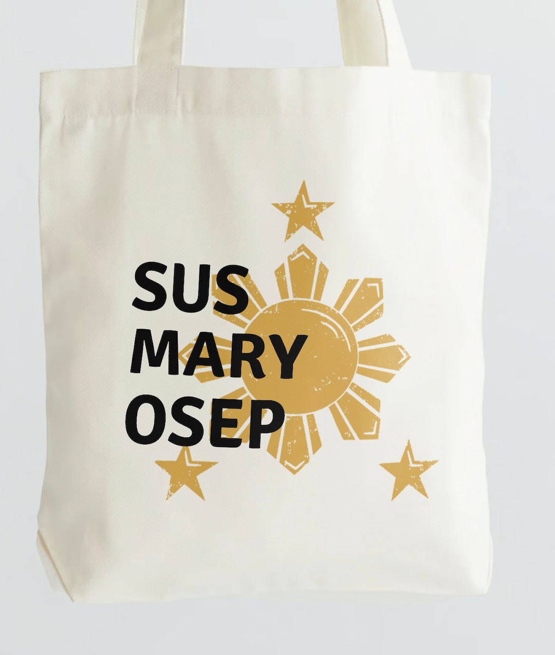 Sus Mary Osep, Unique Filipino-inspired Tote Bag, Stylish Ethnic Accessory Summer Beach Bag Sun ...