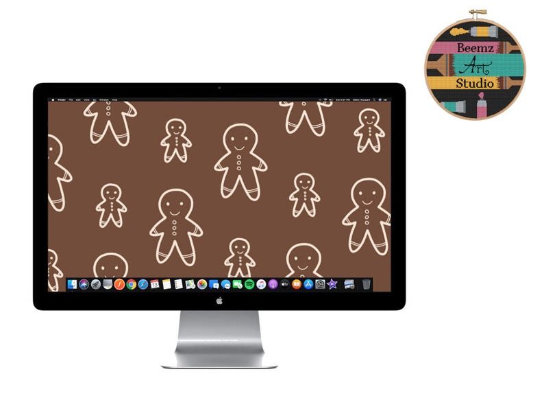 Gingerbread Desktop Wallpaper - Etsy